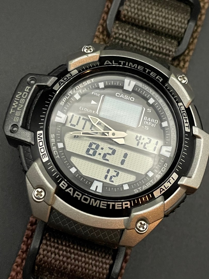 52mm Casio SGW-400H Altimeter Barometer Japan Watch, 男裝, 手錶及配件, 手錶 - Carousell
