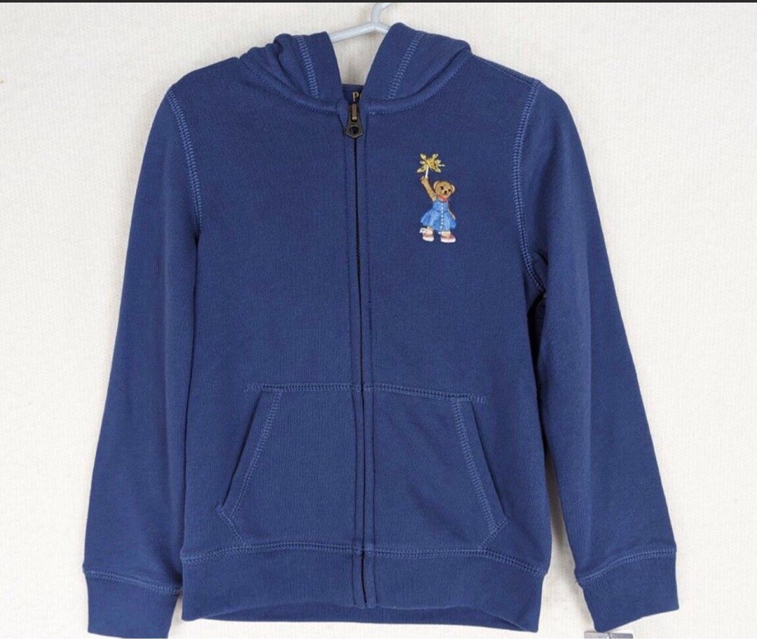 7 years RL Bear Cardigan Ralph Lauren Hoodie, Babies & Kids, Babies ...