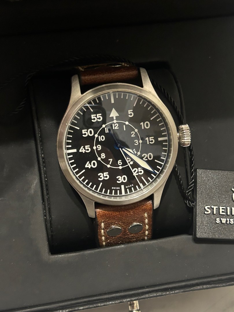 90% New Steinhart Nav B-uhr type B Pilot watch 44mm, 男裝, 手錶及配件, 手錶 ...