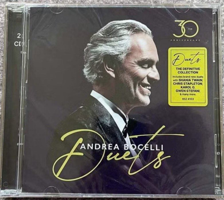 Andrea Bocelli : Duets 2024 Deluxe 2CD Edition, Hobbies & Toys, Music ...