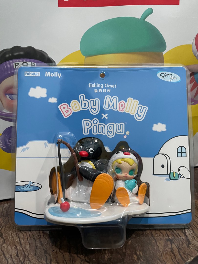 Baby Molly × PINGU Fishing Time Figure, Toys & Collectibles, Mainan di ...