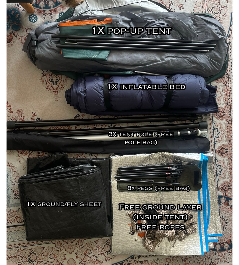 Camping set (khemah, pole, peg, ground etc), Sports Equipment, Hiking ...