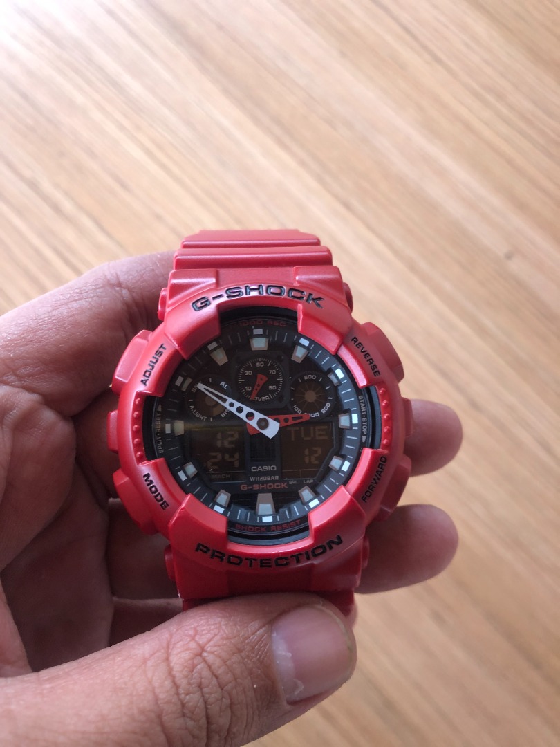 Casio G-Shock GA-100B-4ADR / GShock GA100B-4A GA100B Original, Fesyen ...