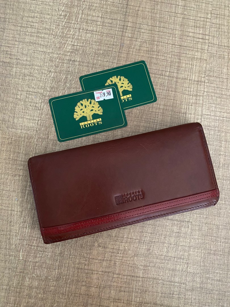 Country Roots Genuine Full Grain Leather Classic Logo Long Wallet ...