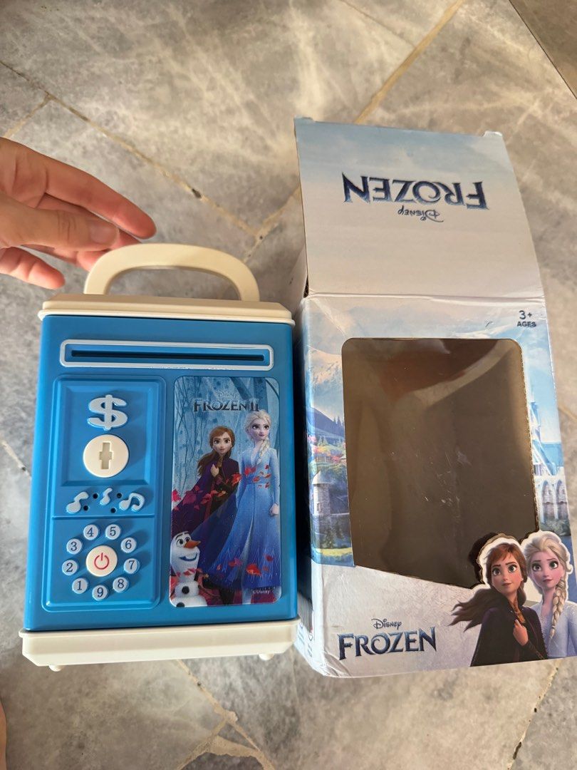 Disney Frozen Kid Saving Coin Money Box Toy with Music and Key, Hobbies ...