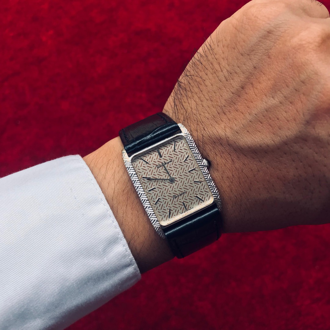 Dress Watch Waltham Maxim Tank Quartz Silver, SUPER RARE! bukan Seiko ...