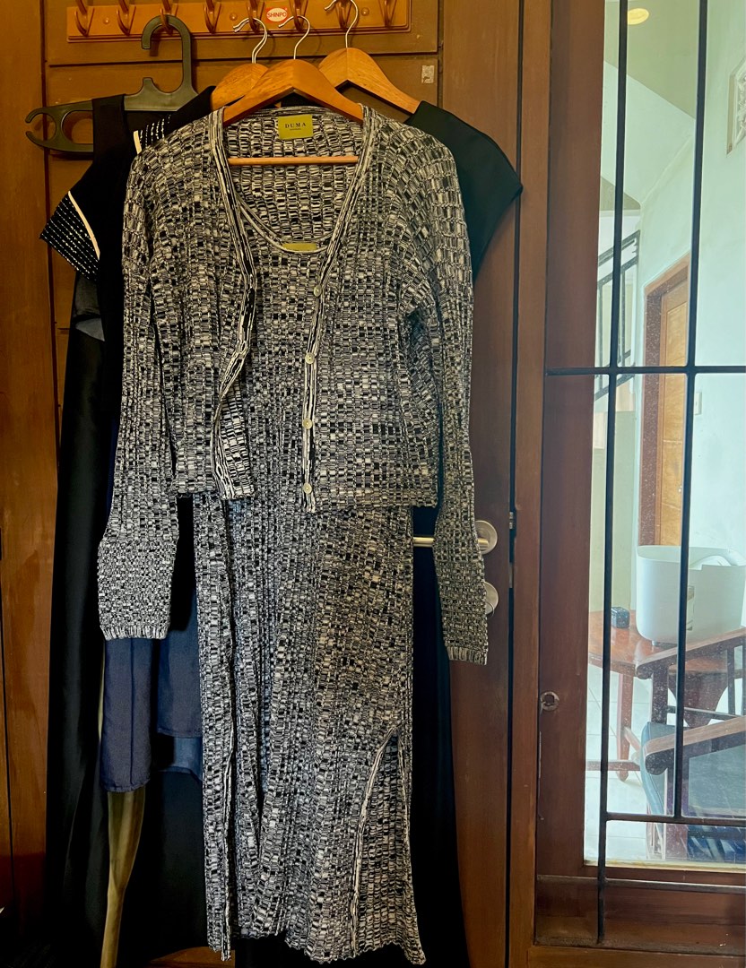 DUMA One Set Paloma Dress & Arlet Top in Black / Knit Cardigan and Dress OneSet not Massimo ...