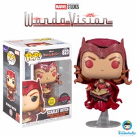 Funko POP! Marvel WandaVision - Scarlet Witch with Darkhold Book Glow ...