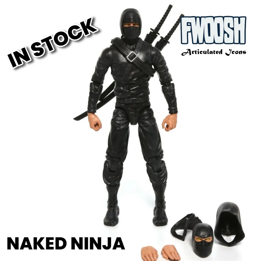 Fwoosh Articulated Icons Feudal Series Basic Ninja Black Action Figure ...