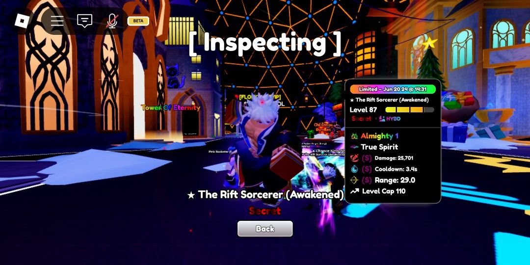 Gojo almighty Anime Defenders, Video Gaming, Video Games, Others on ...