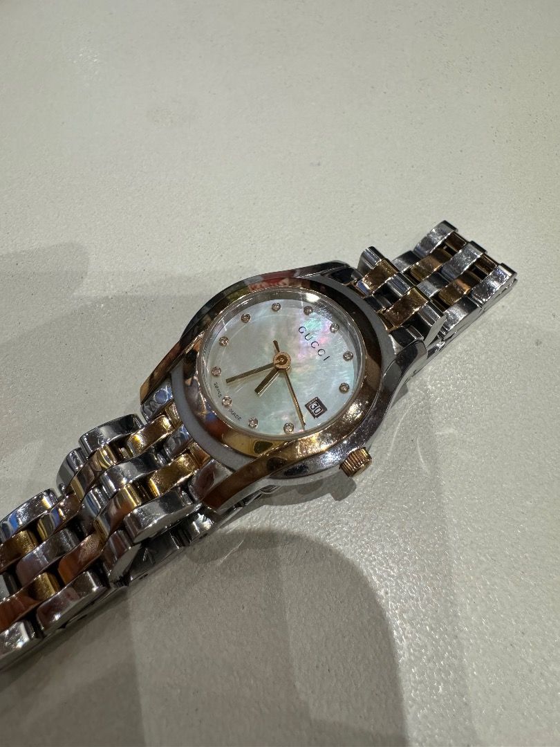 Gucci G-Timeless Women's Diamond Watch YA126513 - 27mm, Two-Tone ...