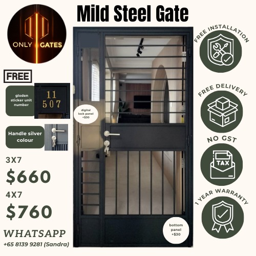 HDB GATES / CONDO GATES / BTO GATES / PRICE SINGAPORE / FACTORY GATES ...
