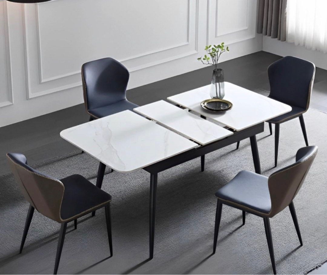 HOSĒ Modern Expandable Dining Table, Furniture & Home Living, Furniture ...
