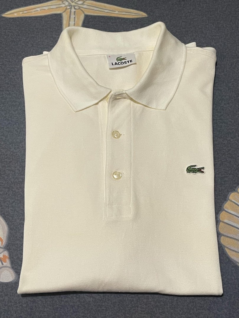 Lacoste Color Cream, Men's Fashion, Tops & Sets, Tshirts & Polo Shirts ...