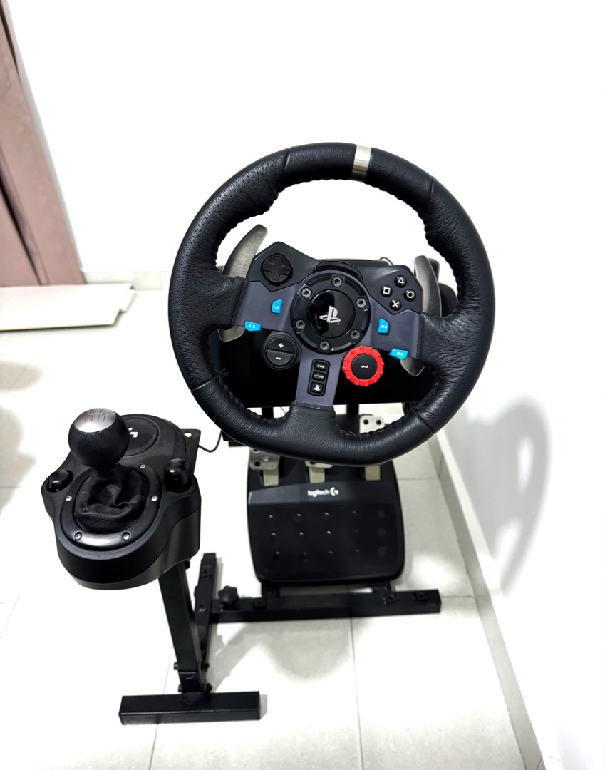 Logitech G29 Full Set with shifter and racing rig, Video Gaming, Gaming ...