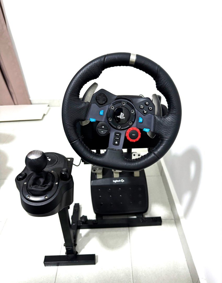 Logitech G29 Full Set with shifter and racing rig, Video Gaming, Gaming ...