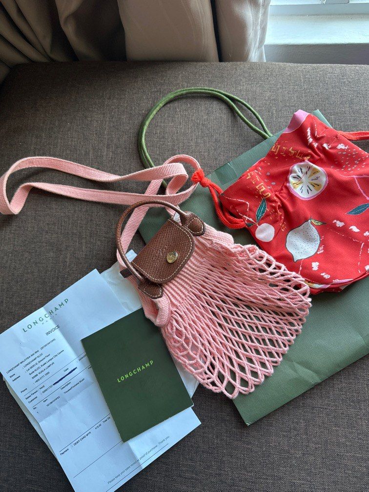 Longchamp Filet Mesh XS bag with ORIGINAL RECEIPT & pouch, Luxury, Bags ...