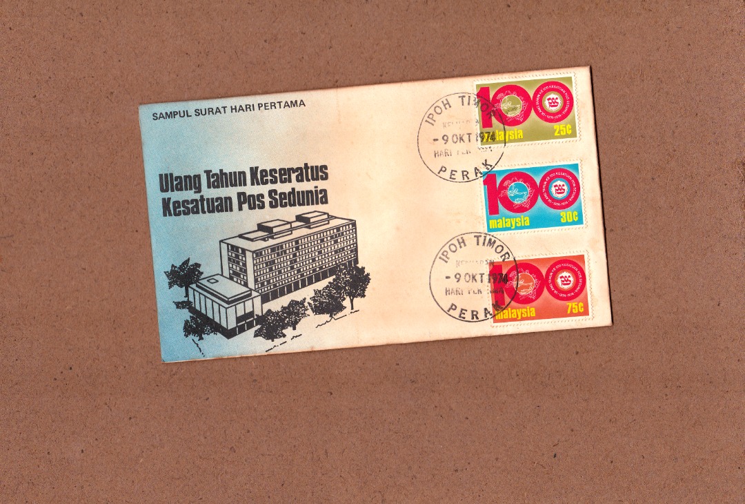 Mazuma*S1393 Malaysia FDC 1974 Ulang Tahun Ke-100 Kesatuan Pos Sedunia Chop Ipoh, Hobbies & Toys ...