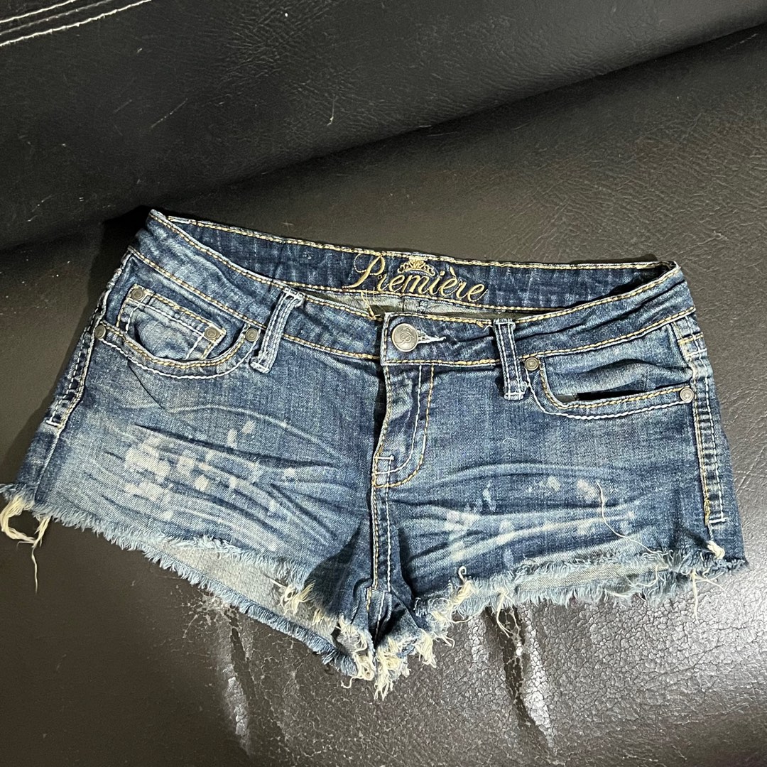 Mini low waist denim short grunge punk alt y2k, Women's Fashion ...