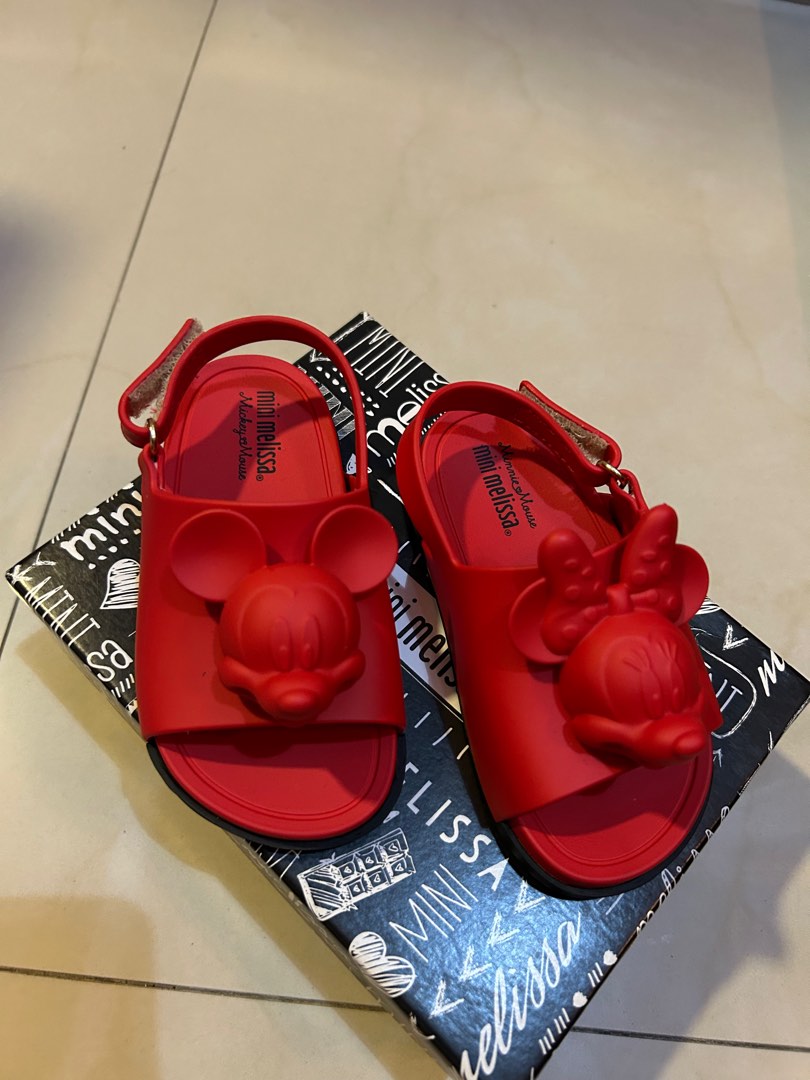 Mini Melissa Mickey & Minnie Mouse Beach Slides, Babies & Kids, Babies ...