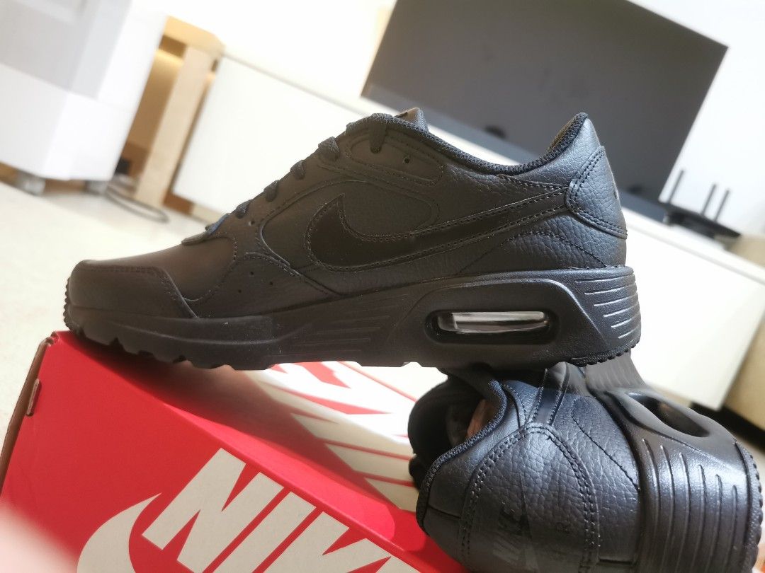 Nike Air Max SC All Black Full Leather, Men's Fashion, Footwear, Casual ...
