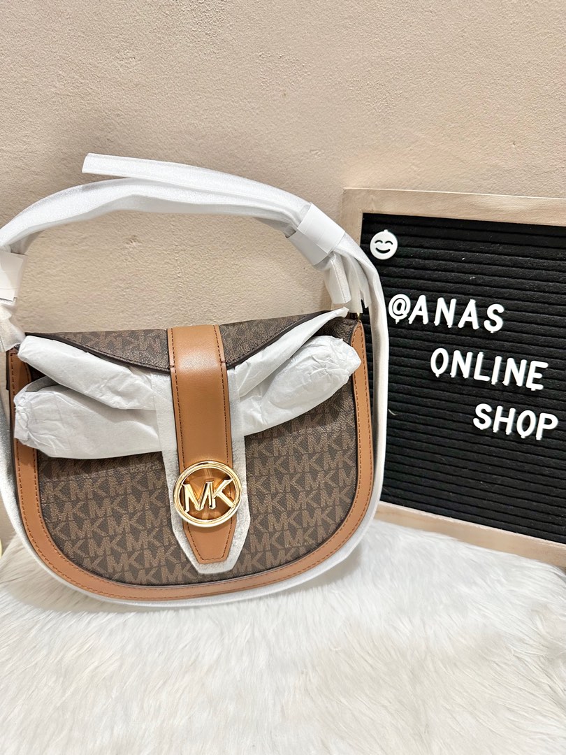 Original Michael Kors Gabby Small Foldover Hobo Crossbody Bag mono ...