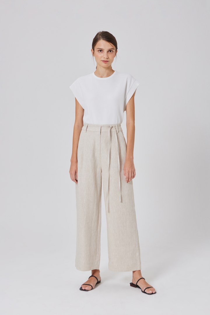OSN Linen Belted Pants, Women's Fashion, Bottoms, Other Bottoms on ...