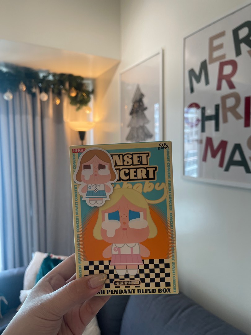 Pop Mart Sunset Cry Baby - Beige Blue, Hobbies & Toys, Toys & Games on ...