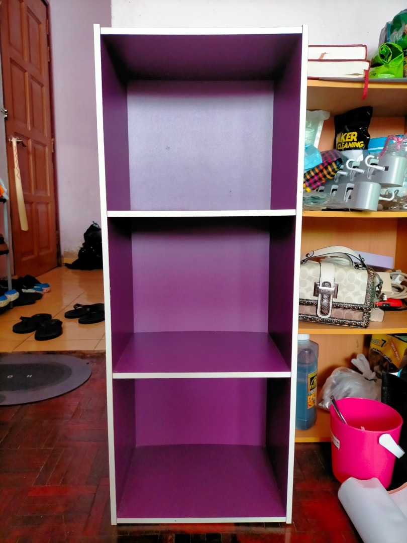 Rak buku/ rak baju/ rack (3 tier), Furniture & Home Living, Furniture ...