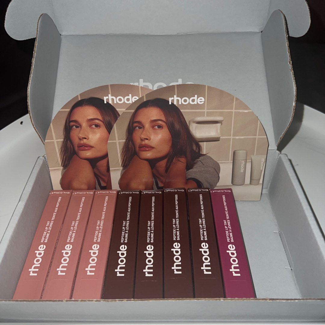 Rhode Peptide Lip Tints in Toast, Raspberry Jelly, and Espresso, Beauty ...