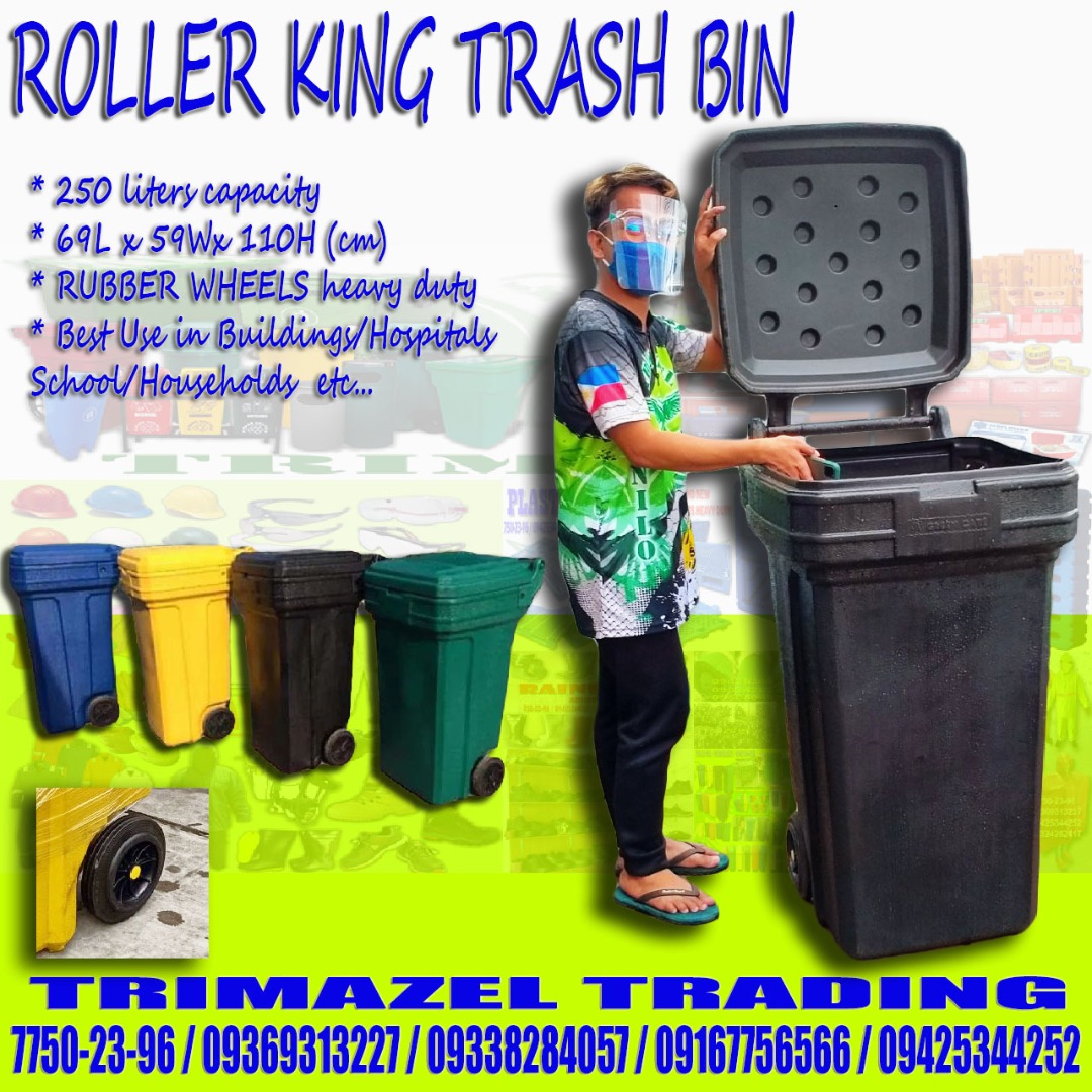 roller king trash bin rolling bin heavy duty, Everything Else, Looking ...