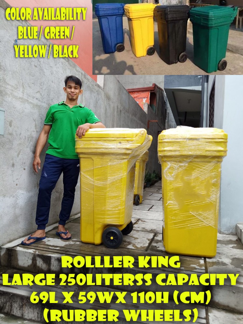 roller king trash bin rolling bin heavy duty, Everything Else, Looking ...