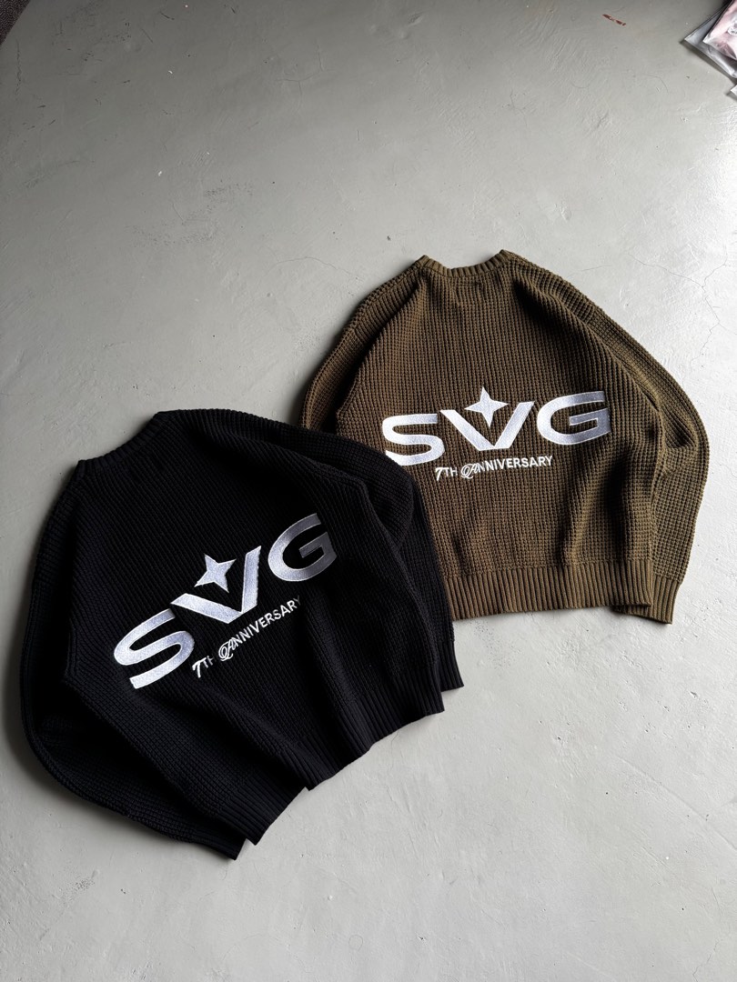 SVG KNITWEAR BLACK, Men's Fashion, Tops & Sets, Tshirts & Polo Shirts ...