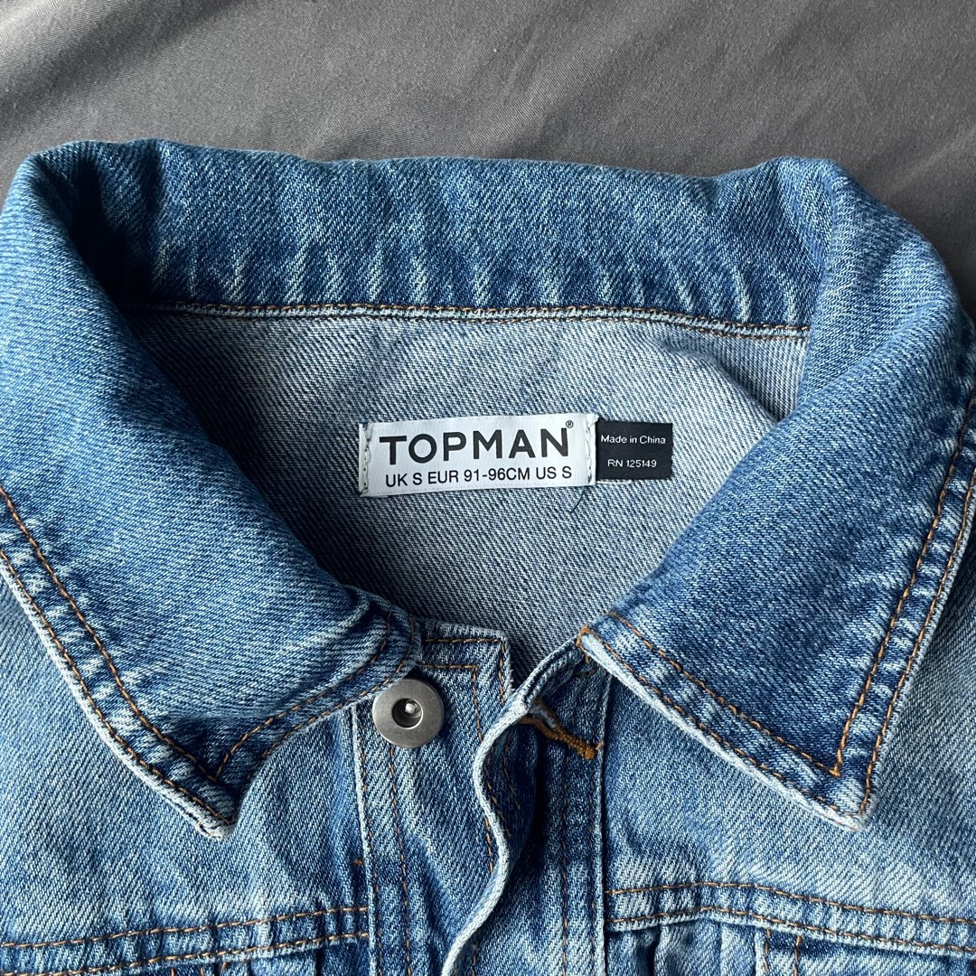 Topman Denim Jacket, Men's Fashion, Tops & Sets, Hoodies on Carousell