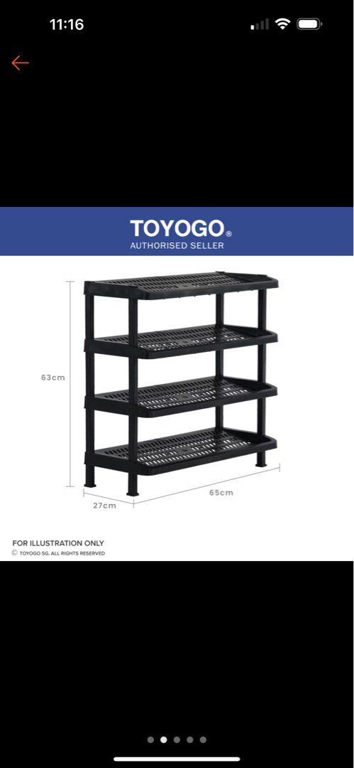 Toyogo Plastic Shoe Rack, Furniture & Home Living, Furniture, Shelves ...