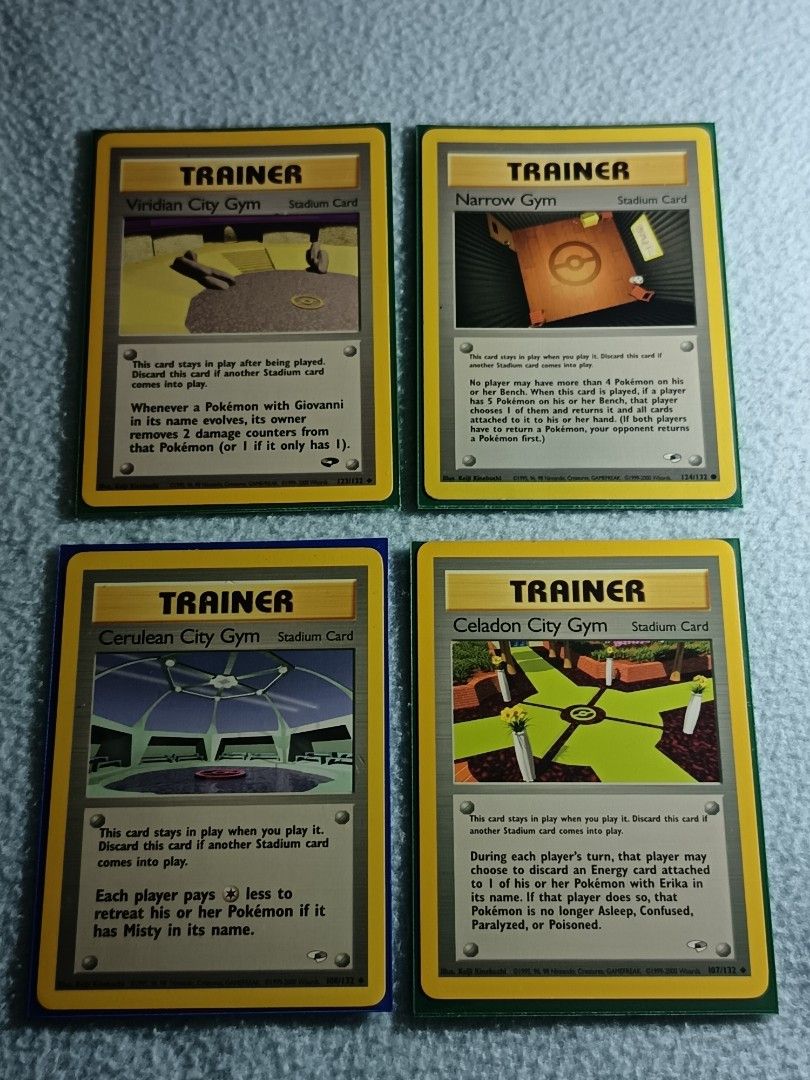 Trainer Stadium Cards Vintage Pokemon Card 1995, 96, 98 Nintendo ...