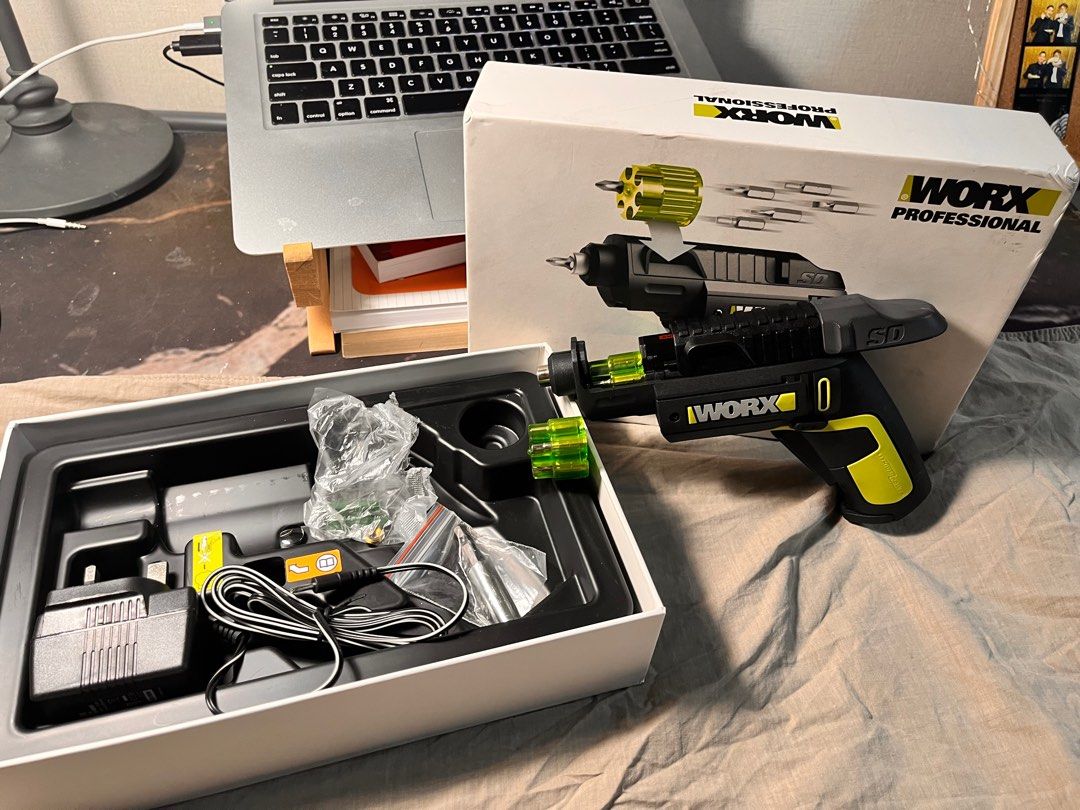 WORX (WU254) 4V Max L-ion Cordless Multi-Bits Slide Driver Drill Set ...