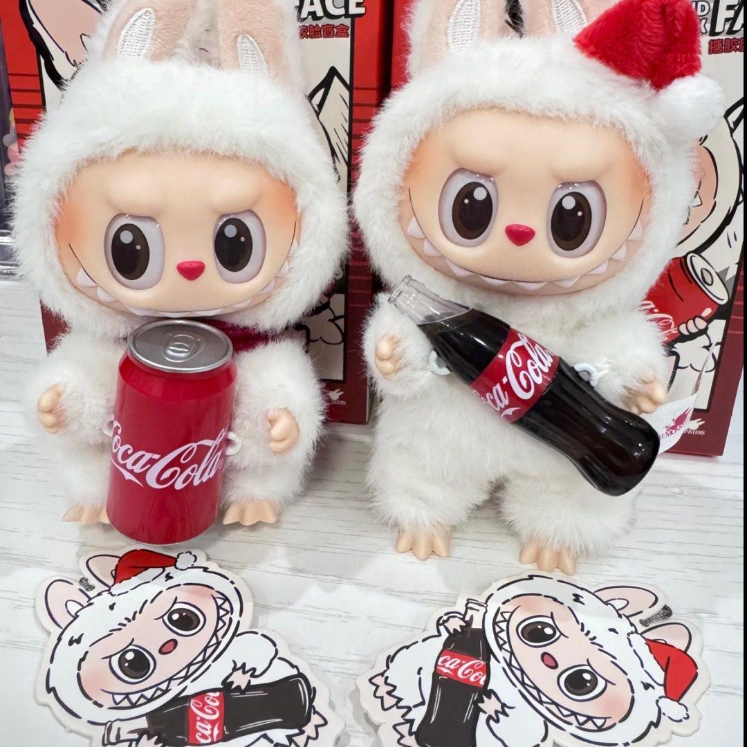 [READY STOCK] wts popmart labubu v3 coca cola vinyl face plush, Hobbies ...