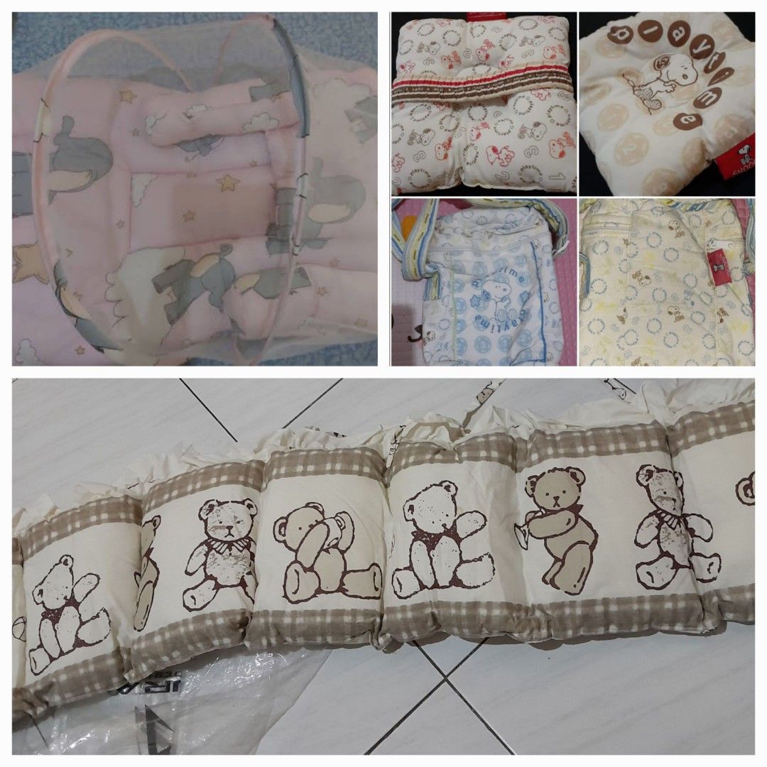 1 set Kasur kelambu,bumper box baby pjg 1meter,bantal gendong siku+tas ...