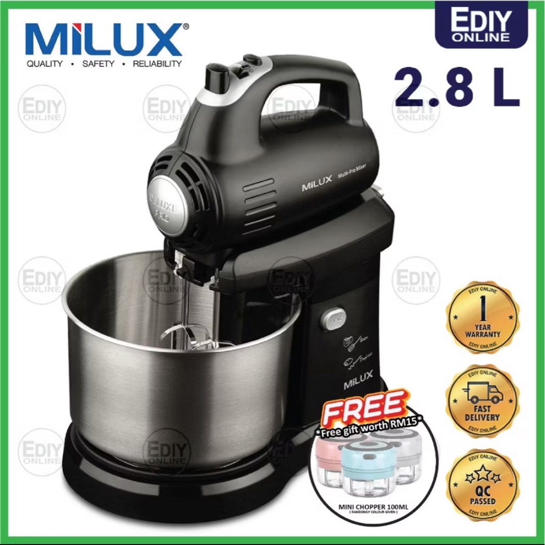2.8L Milux Mixer (MSM-9512) Left-Right Swing Head Function, TV & Home ...