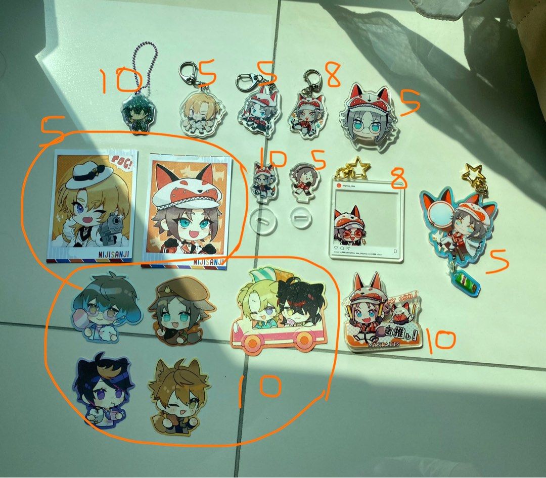 Assortment of Fan Merch - Vtubers (Nijisanji EN, Shoto), Bungo Stray ...