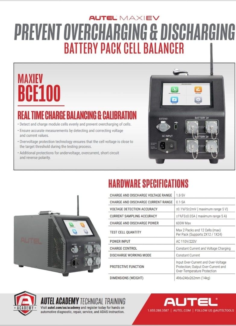 Autel MAXIEV BCE100 Battery Pack Cell Balancer on Carousell