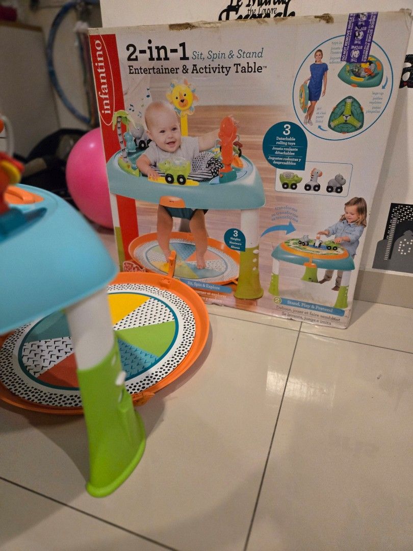 Baby Infantino 2 in 1 play table entertainer activity table station ...