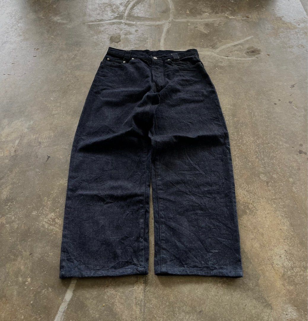 BAGGY JAPANESE DENIM FLY BUTTON not selvedge, Men's Fashion, Bottoms ...