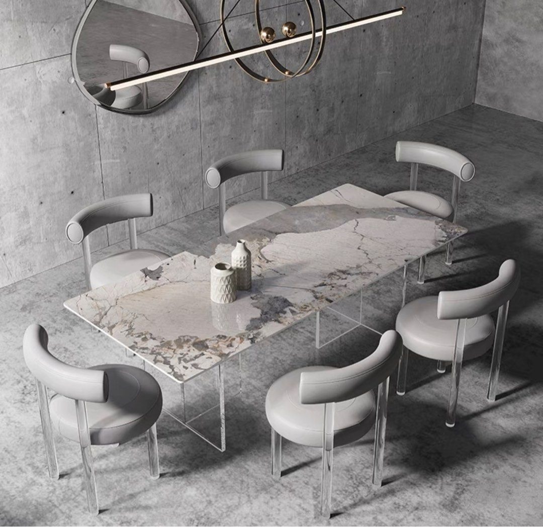 CHRISTOPHER Slate Dining Table, Furniture & Home Living, Furniture ...