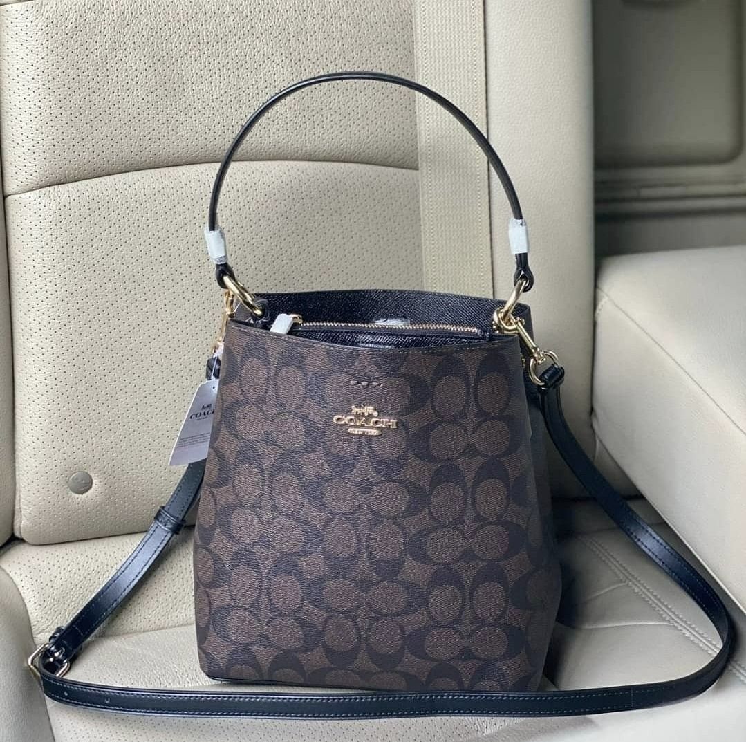 Coach 2312 Small Town Bucket Bag in Signature Coated Canvas and Smooth ...