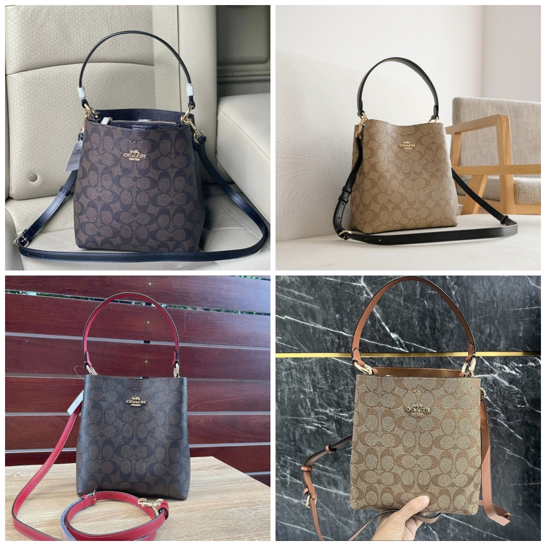 Coach 2312 Small Town Bucket Bag in Signature Coated Canvas and Smooth ...