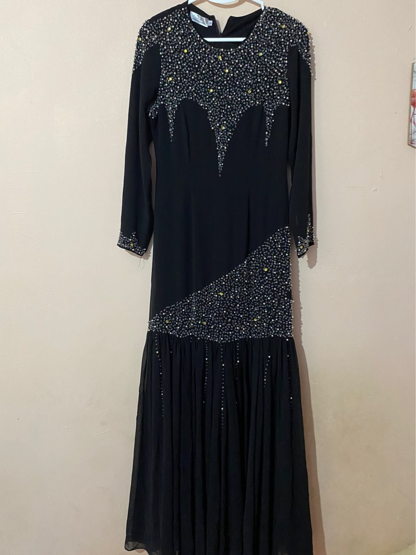 DRESS MANIK KEMBANG BAWAH, Women's Fashion, Muslimah Fashion, Dresses ...