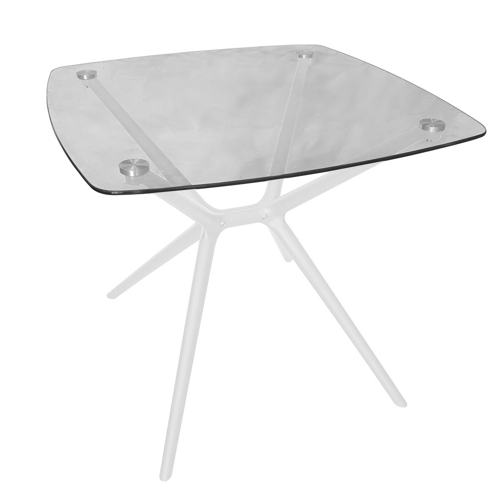 Ergodynamic GT-80S Chopstick Table 80 x 80cm square top tempered glass ...