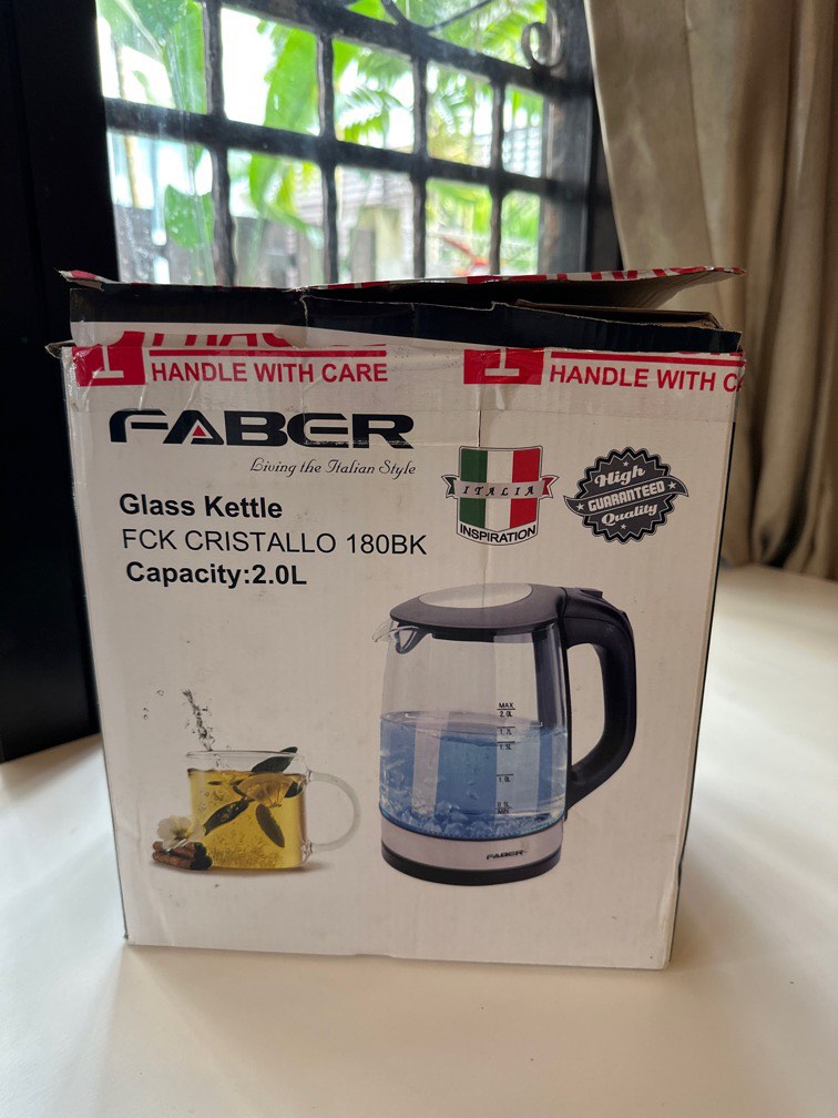 Faber Glass Kettle 2L, TV & Home Appliances, Kitchen Appliances ...